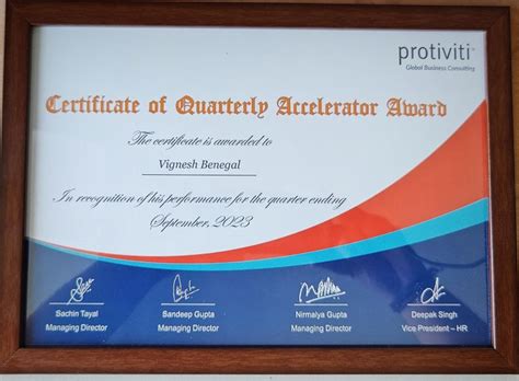 Vighnesh J Benegal On Linkedin Quarterlyaward Achievementunlocked