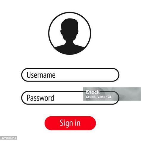 인터페이스 로그인할 사용자 이름과 암호입니다 권한 부여를 위한 데이터입니다 내 개인 계정에 로그인합니다 가상현실에 대한 스톡 벡터 아트 및 기타 이미지 Istock