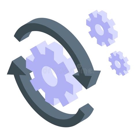 Rotating Circular Arrows Encompassing Gears Symbolizing Continuous Integration And Continuous