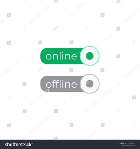 online offline button sign icon vector stock vector royalty free