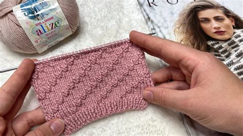 Среди рельефных узоров ЭТОТ САМЫЙ ПРОСТОЙ Узор спицами для кардигана или шапки спицами Youtube
