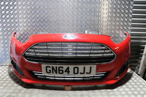 Ford Fiesta Mk7 Front Bumper Complete In Race Red See Photos 2013