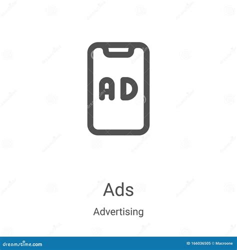 Ads Icon Vector From Advertising Collection Thin Line Ads Outline Icon