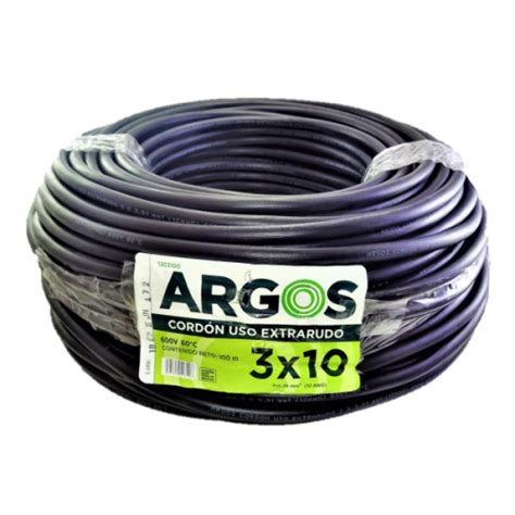 Cable Electrico De Uso Rudo St Tsj De 3x10 Rollo De 328 Ft 100mts Argos