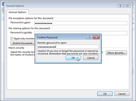 How To Add An Open Password To A Word Document