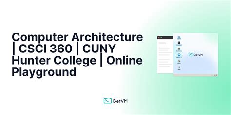 Computer Architecture CSCI 360 CUNY Hunter College Online Playground