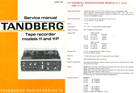Toms Tech Toys Tandberg Tape Rec Model 11