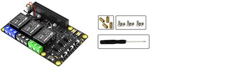 树莓派继电器扩展板 3路继电器控制 带风扇和rgb Led