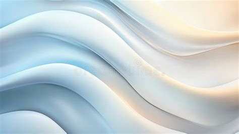 Soft Curves In Modern Abstract White Background With Gentle Flowing Design Elements Stock