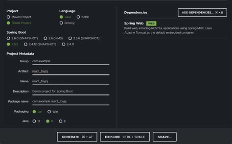 [개발환경] springboot 프로젝트 만들기 spring initializr