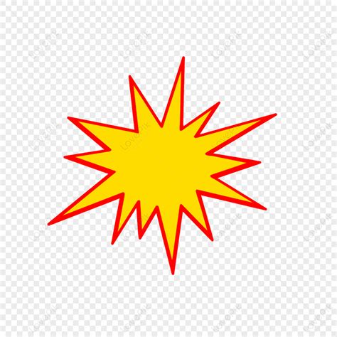 만화 일러스트 밝은 노란색 항성 클립 아트창의성폭발물 Png 일러스트 무료 다운로드 Lovepik