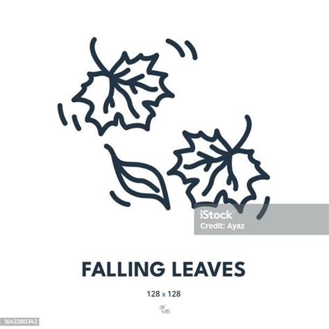 떨어지는 나뭇잎 아이콘입니다 잎 가을 가을 편집 가능한 획 간단한 벡터 아이콘 0명에 대한 스톡 벡터 아트 및 기타 이미지 0명 10월 11월 Istock