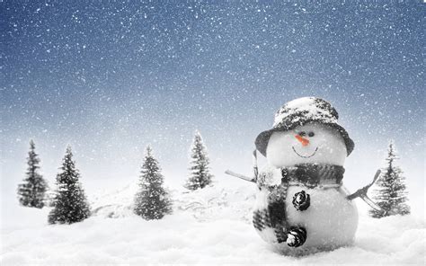Winter Snowman Wallpapers Wallpaper Cave