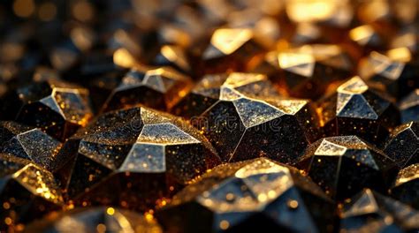 Detailed View Of A Textured Surface Rich In Small Gold Facets Reflecting Light Beautifully