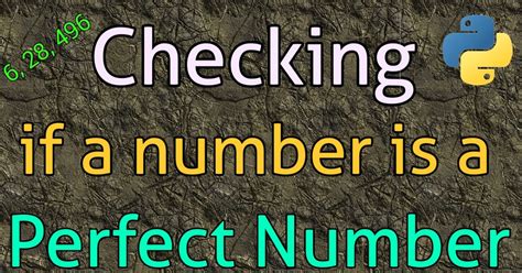 Check Whether A Number Is A Perfect Number Or Not Python BoiCoder