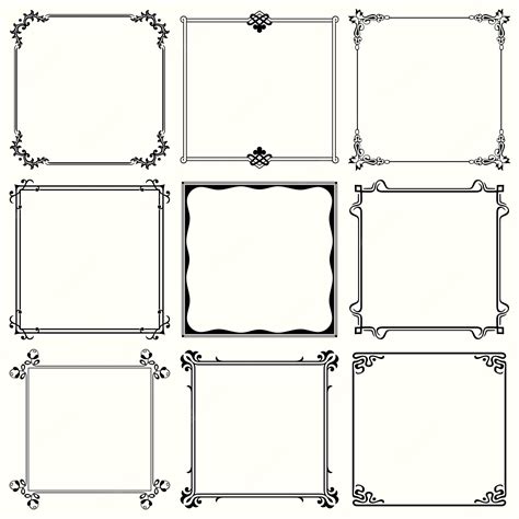 Premium Vector Decorative Frames Set 31