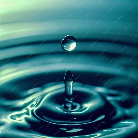 Premium Ai Image View Of Water Drop Effect