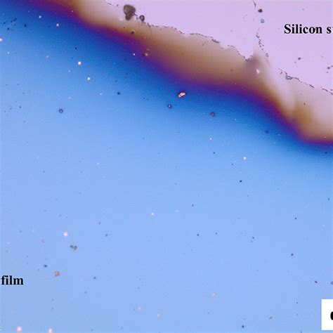 Optical Microscopy Of Silicon Film Deposited On Silicon Substrate