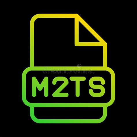 M2ts File Type Icon Document Format Extension With An Outline