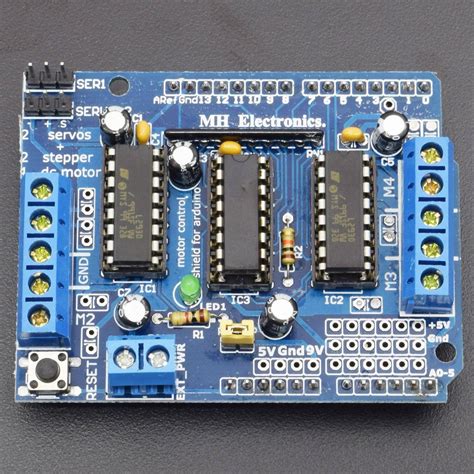 L293d Motor Drive Shield Board Expansion Board Arduino Mega Uno Rees52