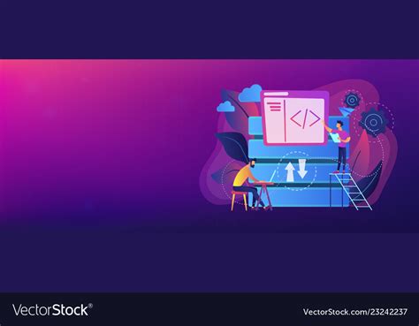 Big Data Developer Header Banner Royalty Free Vector Image
