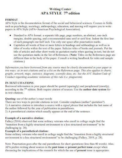 50 Apa 7 Examples To Download