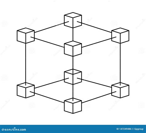 Cubic Matrix Geometric Icon Stock Vector Illustration Of Illusion