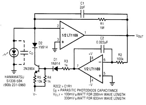 Lou Noise Light Sensor With Dc Servo Light Sensor Sensor Circuit Circuit Diagram