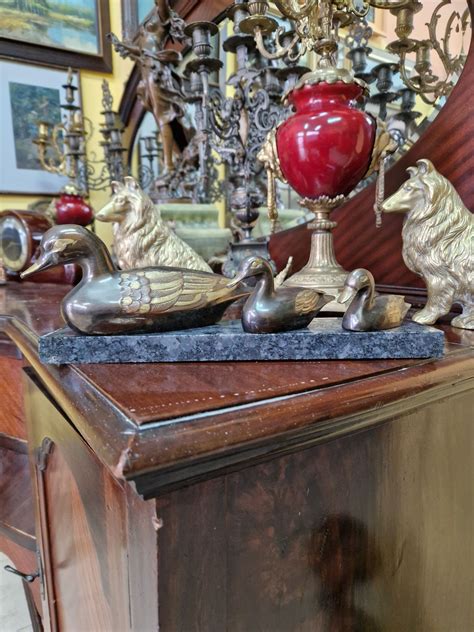 Красива антикварна френска бронзова фигура статуетка композиция гр Димитровград • Olx Bg