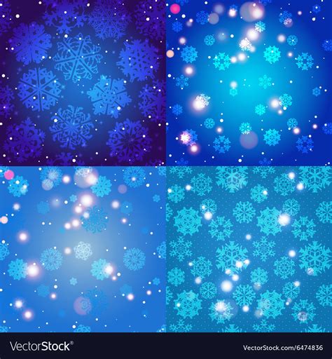 Snowflake Pattern Seamless Texture Christmas Vector Image