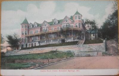 Excelsior Springs Mo 1910 Postcard Castle Rock Hotel Missouri Ebay