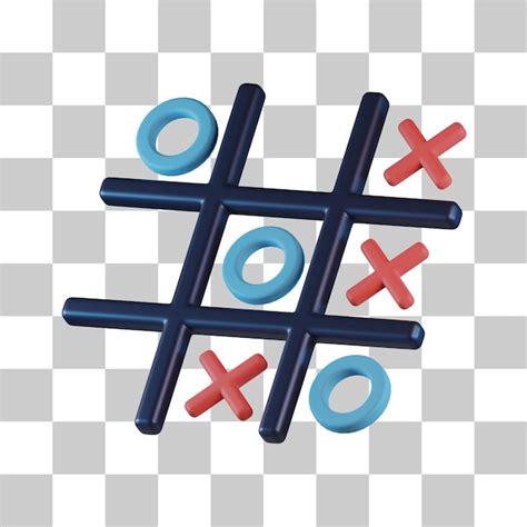 Premium Psd Tic Tac Toe Board Game 3d Icon