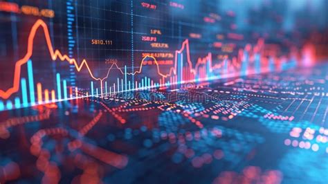 Close Up View Of An Advanced Financial Analysis Interface With Dynamic Charts And Fluctuating