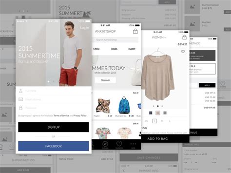 Ecommerce App Wireframe And UI Kit Free Sketch Resource Sketch Elements