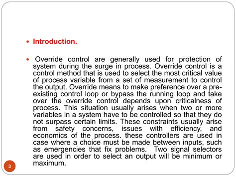 Override Control System Pptx