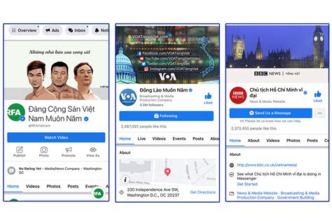 Fanpage Của Ba đài Rfa Voa Và Bbc Bất Ngờ Bị đổi Tên — Tiếng Việt