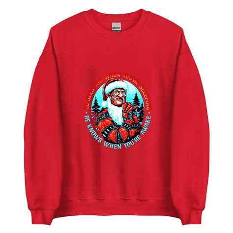 Freddy Krueger He Sees You When You Re Sleeping He Knows When You Re Awake Horror Christmas