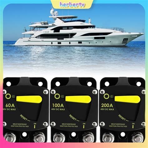 เบรกเกอร์วงจรเครื่องเสียงรถยนต์ พร้อมรีเซ็ตแมนนวล Dc 12 48v 60 100 200a Shopsbc9164 Shopee