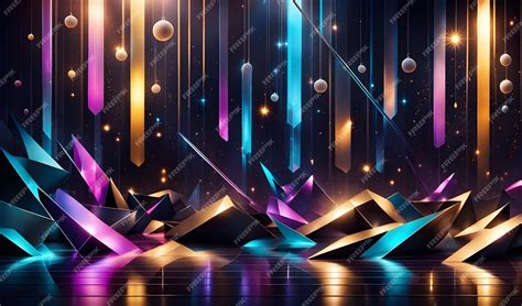Premium Photo Abstract Background With Geometric Shapes 3d Rendering 3d Illustration