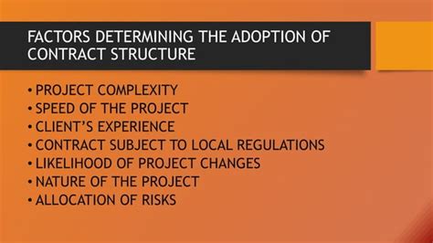 Contract Management Contracts Types And Payment Structure Pptx Construction Industry