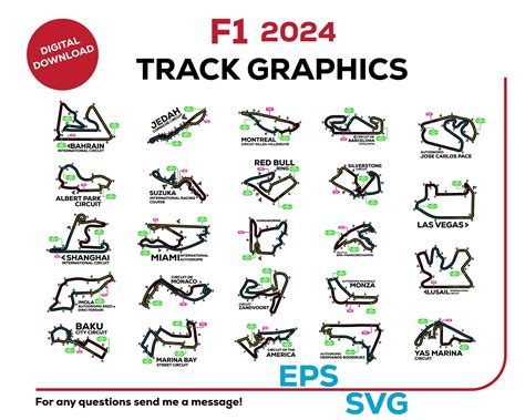 Gráficos Vectoriales De Circuito F1 2024 Gráficos Vectoriales De Pista Svg Eps Descarga