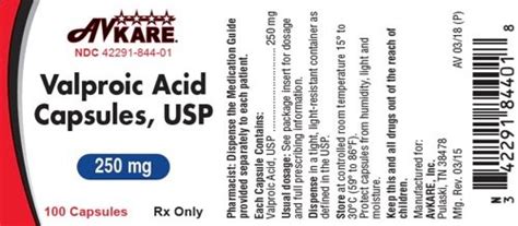 Valproic Acid Capsules Fda Prescribing Information Side Effects And Uses