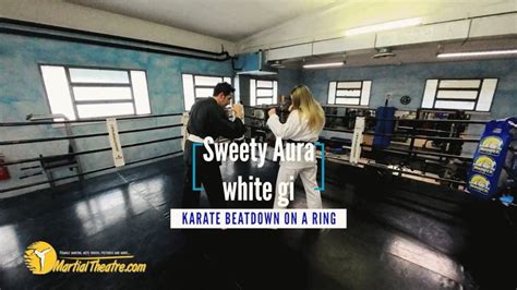 Sweety Aura White Gi Karate Beatdown In A Ring Martial Fetish Clips4sale