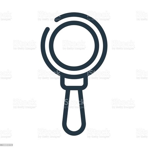 Magnifier Tool In Vertical Position Interface Thin Line Icon Simple Equipment Linear Icons From
