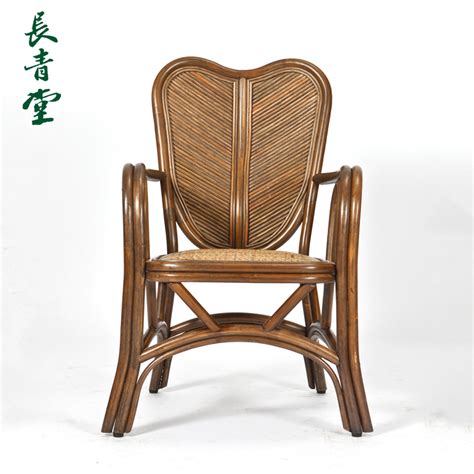 长青堂藤编椅子靠背椅家用阳台休闲老式藤椅芭蕉椅单人办公书桌椅 虎窝淘