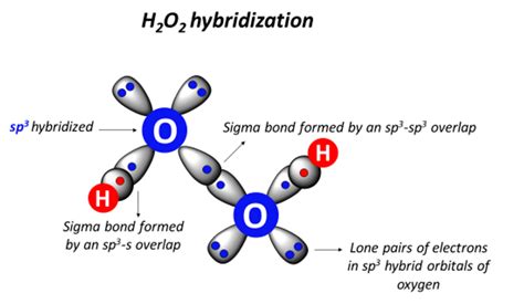 H2O2 Molecular Geometry Lewis Structure Bond Angle Hybridization
