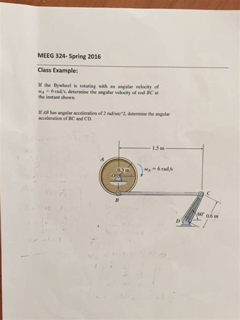 Solved If The Flywheel Is Rotating With An Angular Velocity