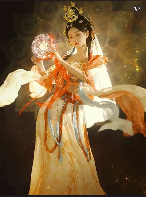 敦煌飞天写真 花瓣网