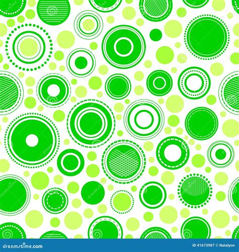 Abstract Geometric Green Circles Seamless Pattern Vector Stock Vector Image 41673987