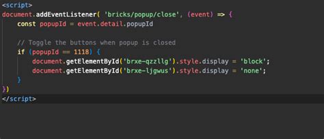 Solved Show Hide Popup Interactions Not Working Bugs Bricks